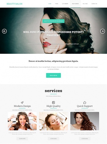 Beauty Salon - Beauty & Fashion - Website Templates - DreamTemplate