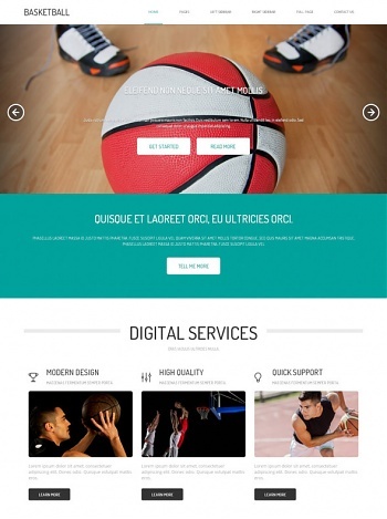 Basketball - Sports - Website Templates - DreamTemplate