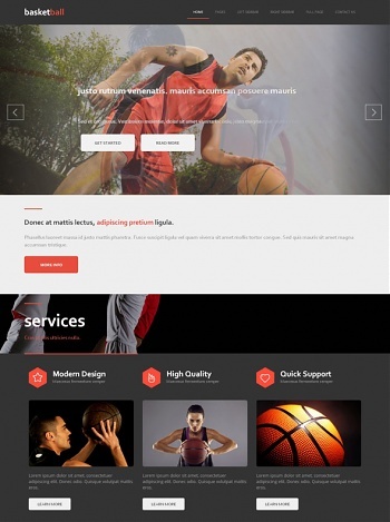 Basketball - Sports - Website Templates - DreamTemplate