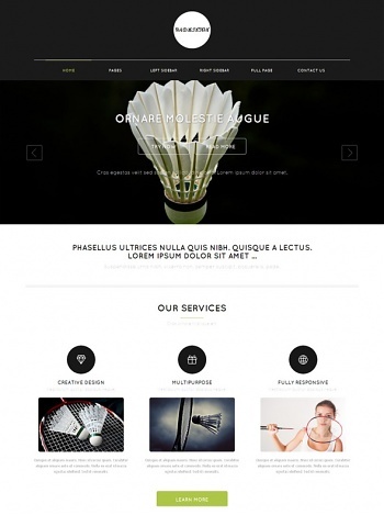 Badminton - Sports - Website Templates - DreamTemplate