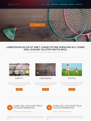 Badminton - Sports - Website Templates - DreamTemplate