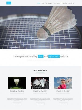 Badminton - Sports - Website Templates - DreamTemplate