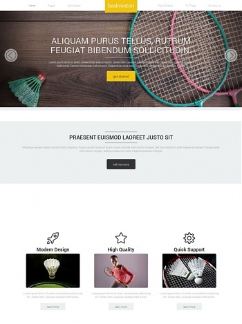 Badminton - Sports - Website Templates - DreamTemplate