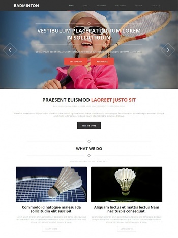 Badminton - Sports - Website Templates - DreamTemplate