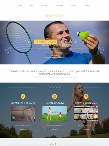 Badminton - Sports - Website Templates - DreamTemplate
