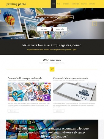 Photo Printing - Art & Photography - Website Templates - DreamTemplate