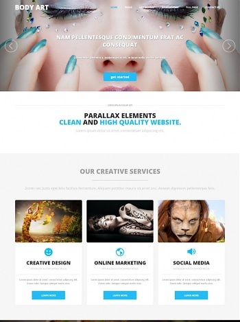 Body Art - Beauty & Fashion - Website Templates - DreamTemplate