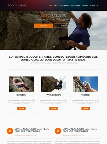 Rock Climbing - Sports - Website Templates - DreamTemplate