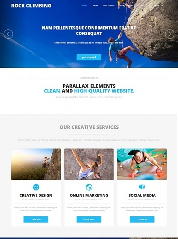 Rock Climbing - Sports - Website Templates - DreamTemplate