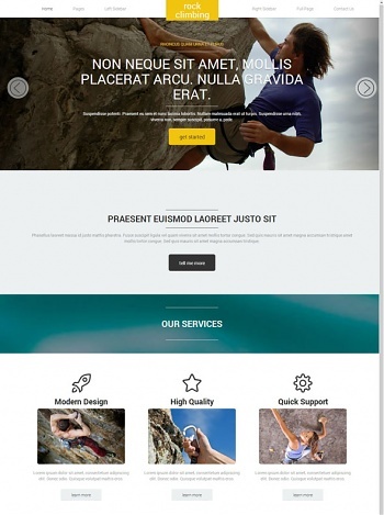 Rock Climbing - Sports - Website Templates - DreamTemplate