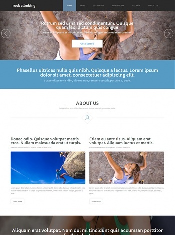Rock Climbing - Sports - Website Templates - DreamTemplate