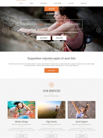 Rock Climbing - Sports - Website Templates - DreamTemplate