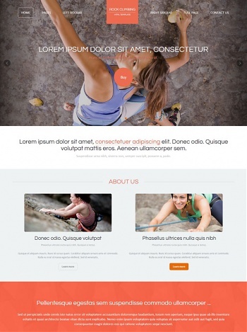 Rock Climbing - Sports - Website Templates - DreamTemplate