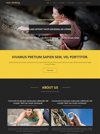 Rock Climbing - Sports - Website Templates - DreamTemplate