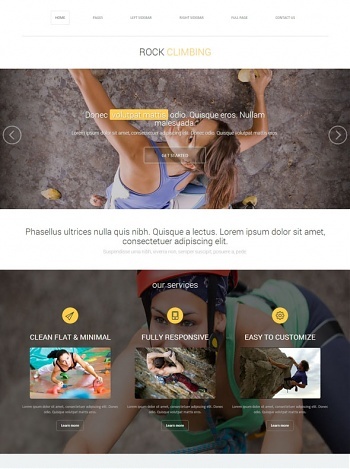 Rock Climbing - Sports - Website Templates - DreamTemplate