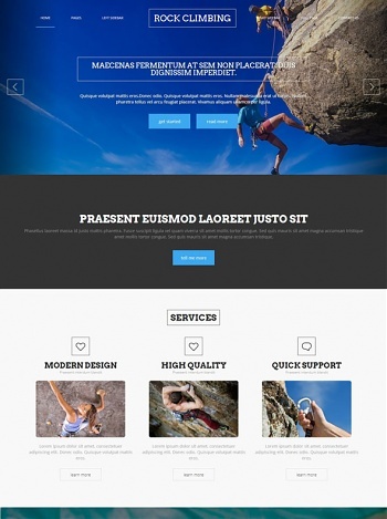 Rock Climbing - Sports - Website Templates - DreamTemplate
