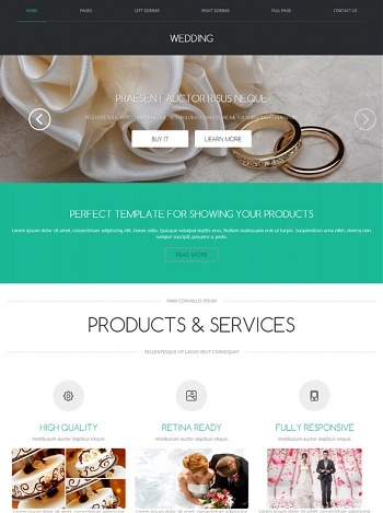 Wedding - Website Templates - DreamTemplate
