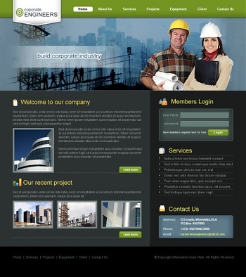 Construction & Engineering - Website Templates - DreamTemplate