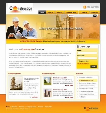 Construction & Engineering - Website Templates - DreamTemplate