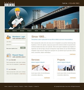 Construction & Engineering - Website Templates - DreamTemplate