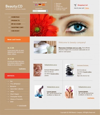 Beauty & Fashion - Website Templates - DreamTemplate
