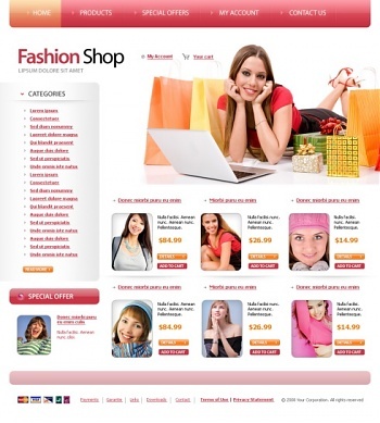 Beauty & Fashion - Website Templates - DreamTemplate